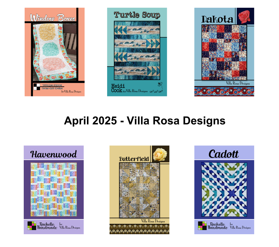 April 2025 Villa Rosa Bundle *Digital Download – Off the Rails Quilting