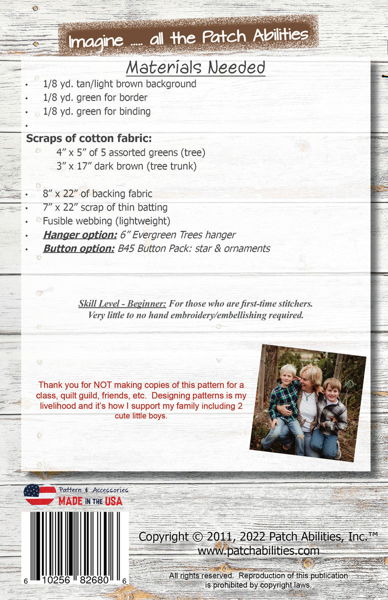 Holiday Tree Patch Abilities Digital Download** – Off the Rails Quilting