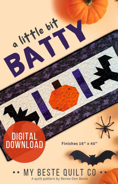 A Little Bit Batty from My Beste Quilt Co Download – Off the Rails Quilting
