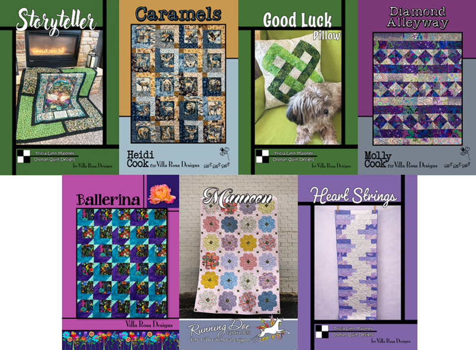 February 2026 New Villa Rosa Pattern Bundle – Off the Rails Quilting