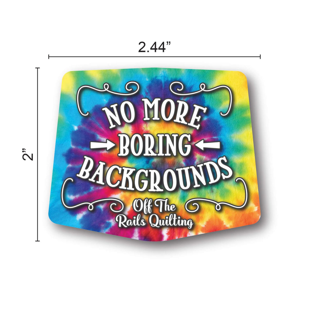 No More Boring Backgrounds Sticker – Off the Rails Quilting