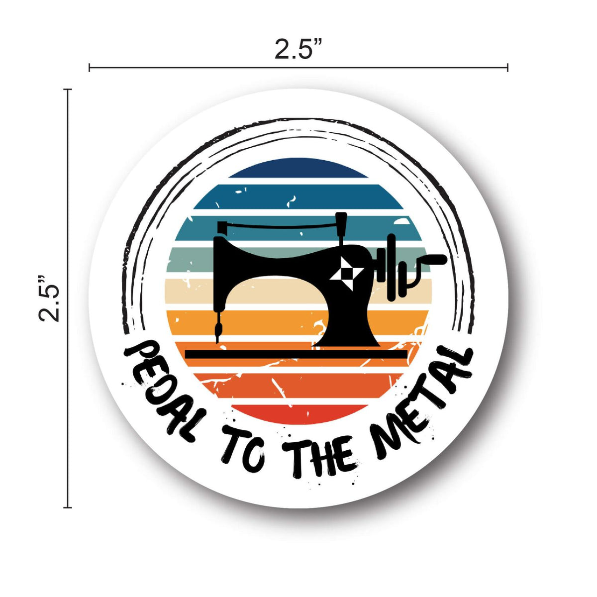 Pedal to Metal Sticker – Off the Rails Quilting