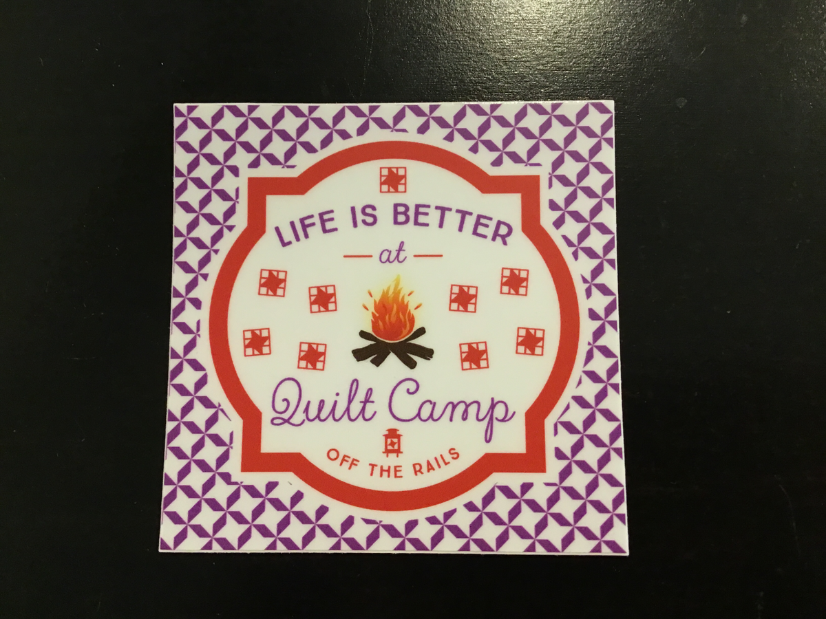 Quilt Camp Sticker – Off the Rails Quilting