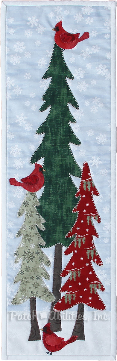 Cardinals in Winter Trees Digital Download** – Off the Rails Quilting